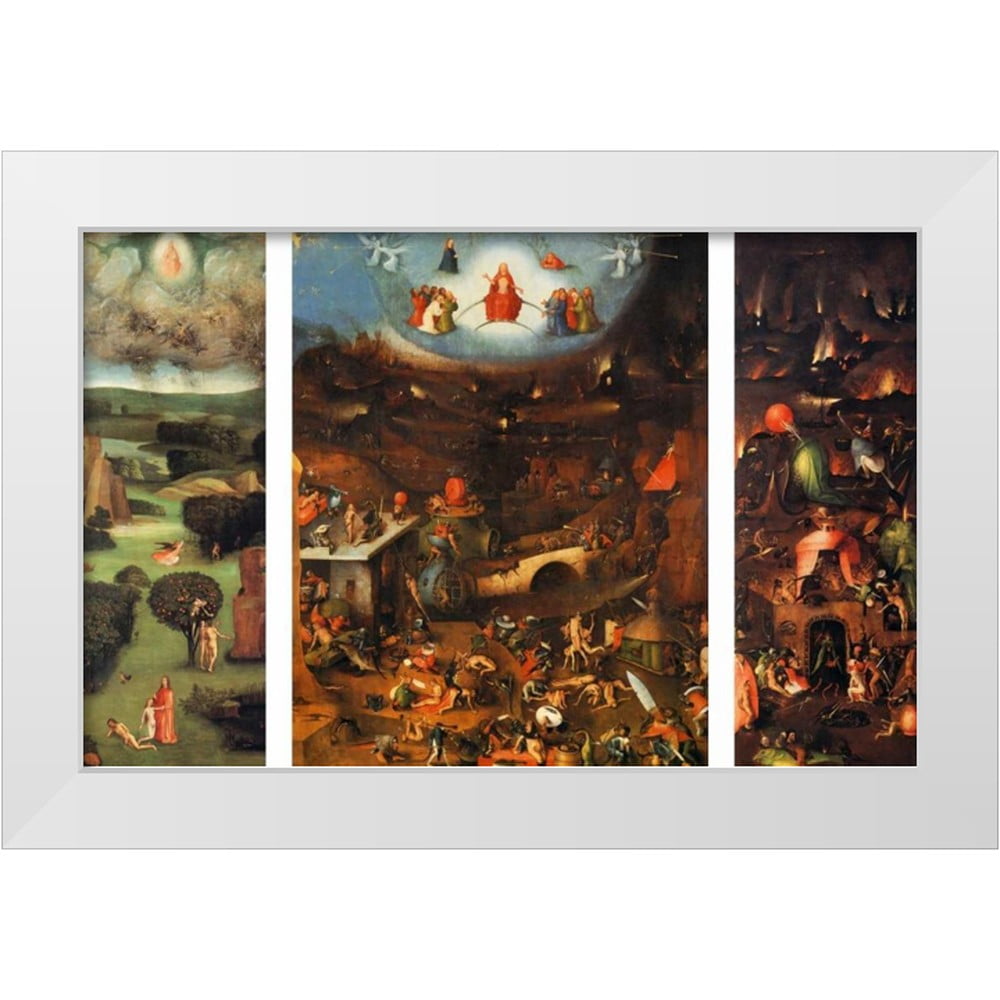 Bosch, Hieronymus 32x22 White Modern Wood Framed Museum Art Print ...