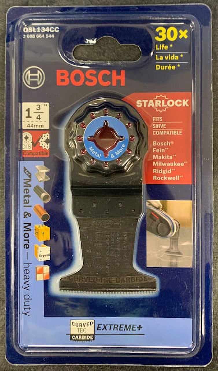 Bosch-OSL134CC 1-3/4 In. Starlock Oscillating Multi-Tool Curved-tec ...