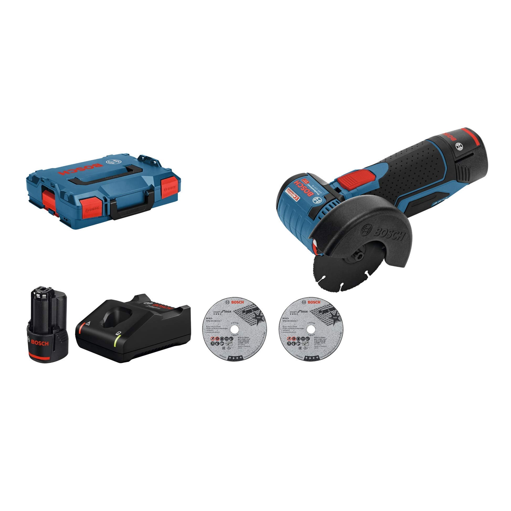 Bosch Professional 12V System GWS 12V-76 cordless angle grinder (three ...
