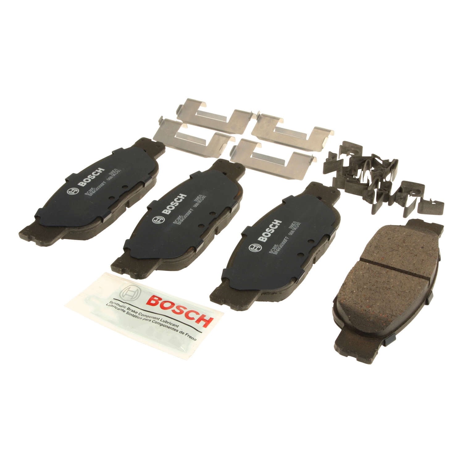 Bosch Quiet Cast Ceramic w/Hardware Brake Pad Set, and Shims - Walmart.com