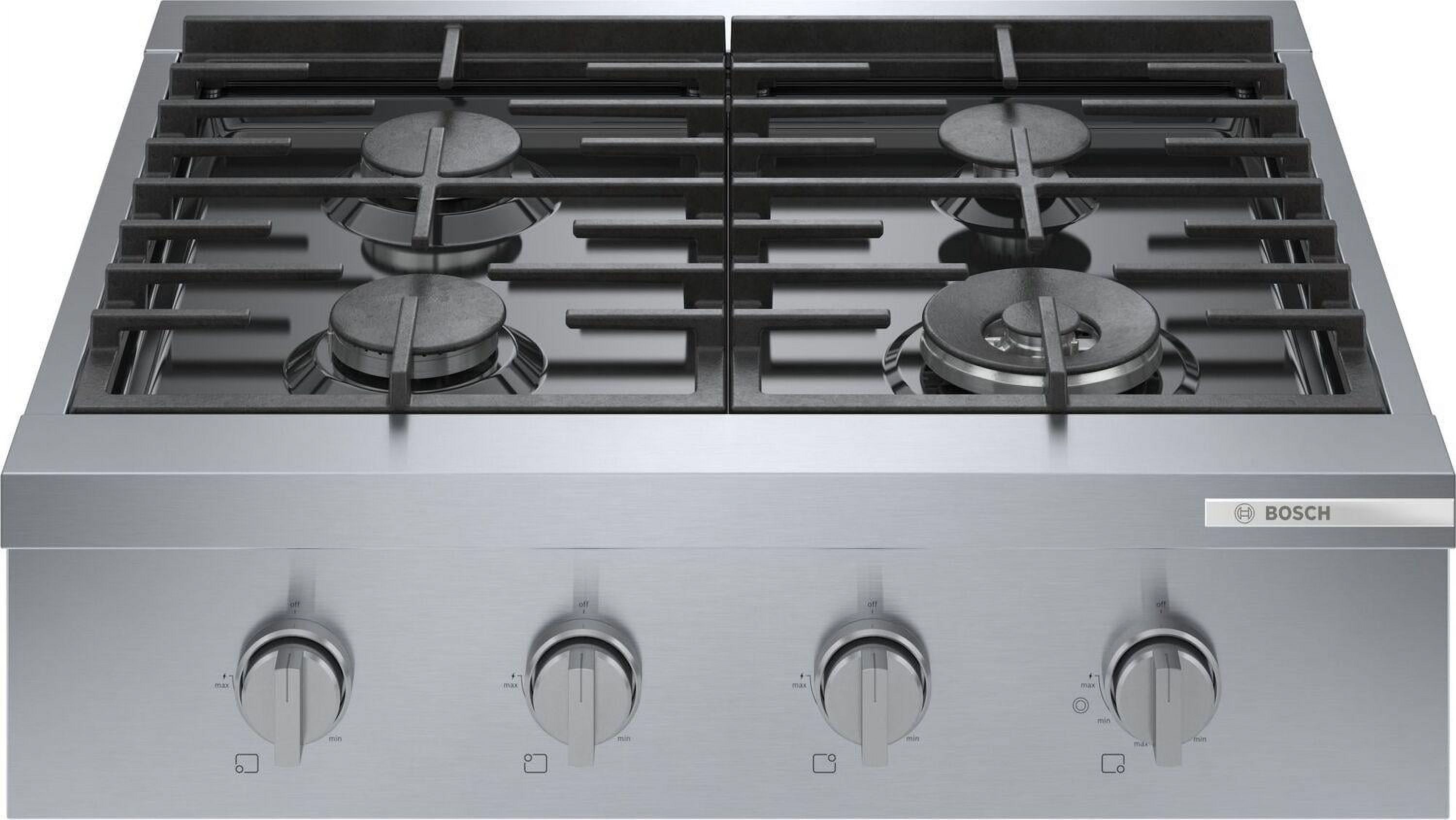 Bosch Rgm80uc 30" Wide 4 Burner Gas Rangetop - Stainless Steel ...