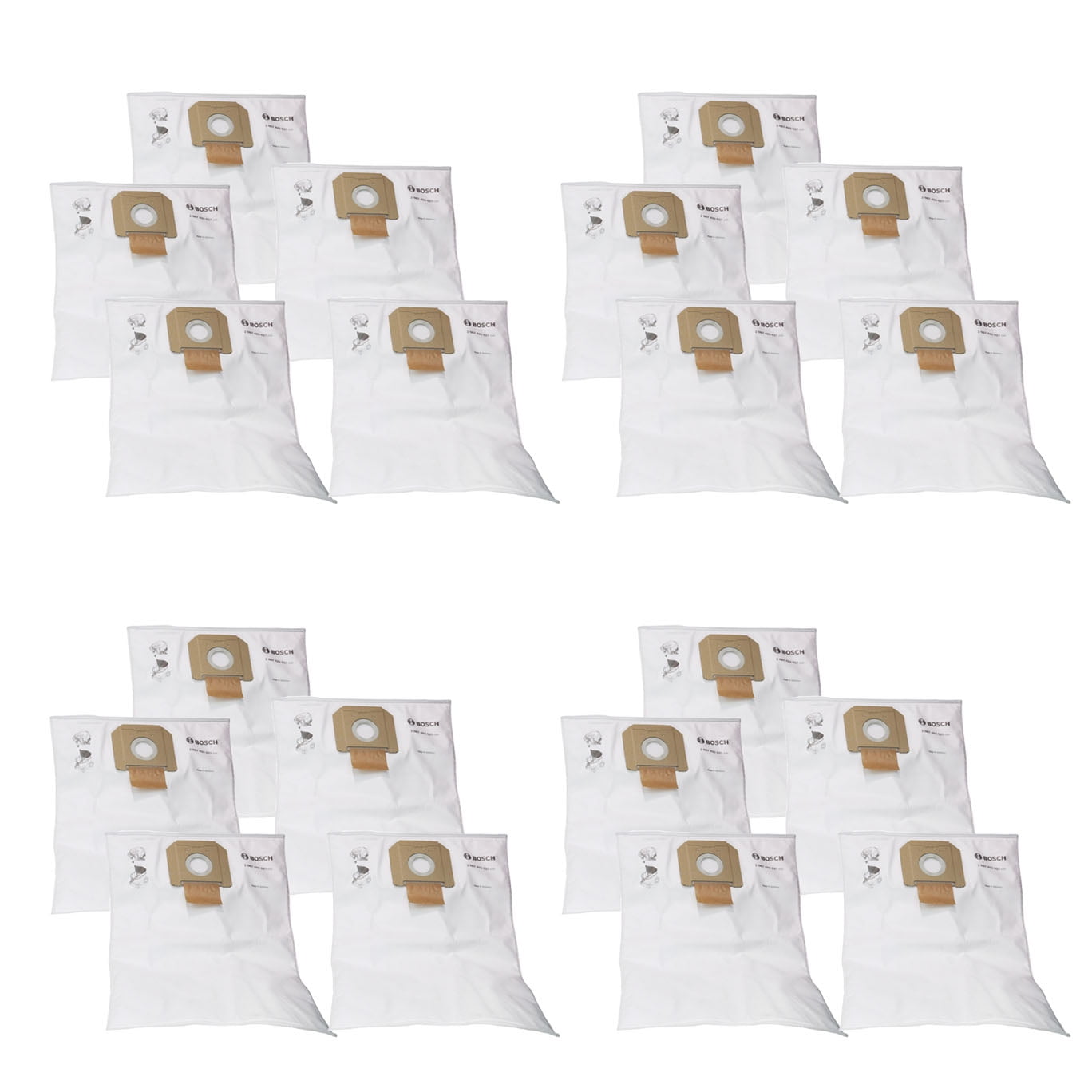 Bosch VB140F 5-Pack 14-Gallon White Fleece Filter Bags for VAC140 Dust ...