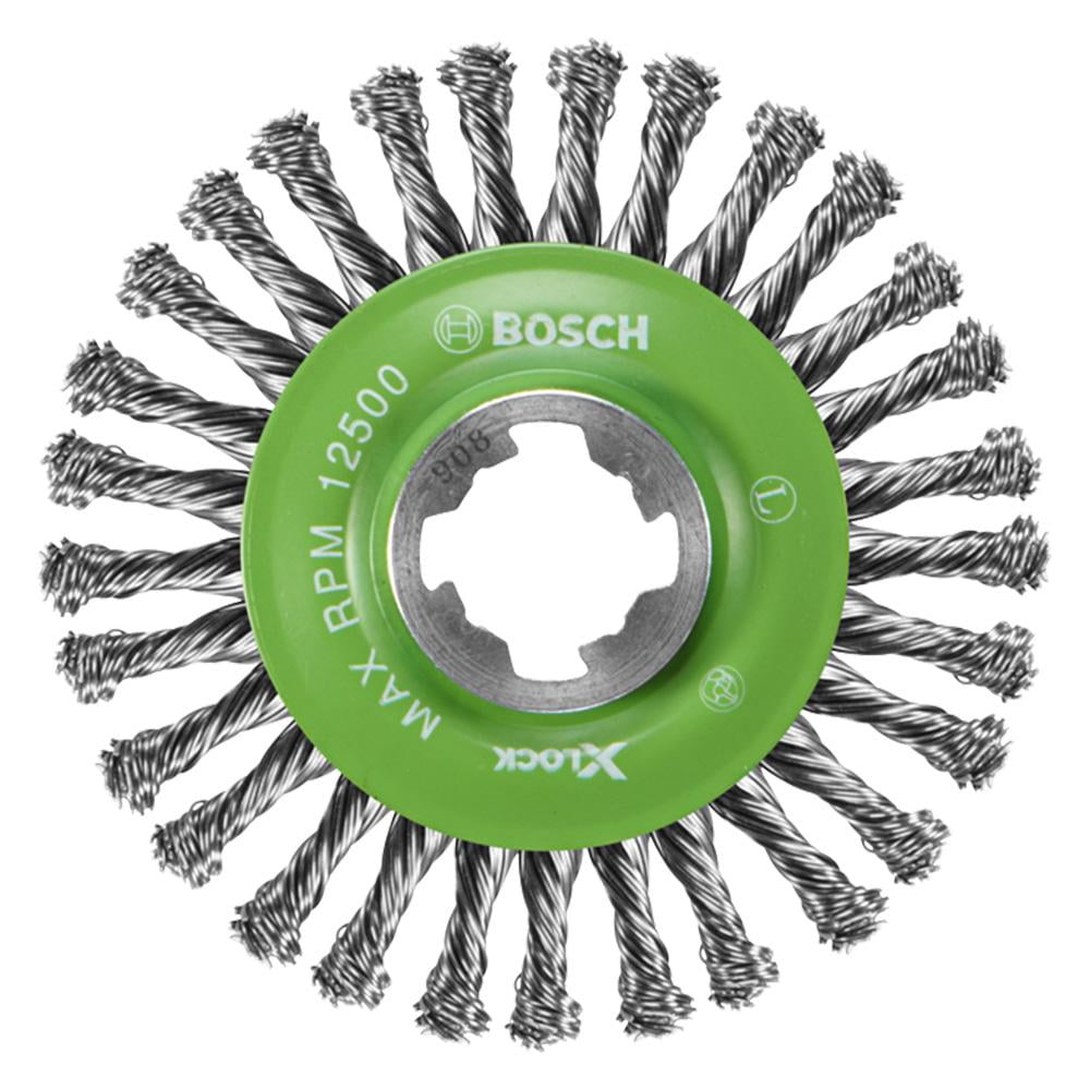 Bosch X-Lock4-1/2In Wire Wheel Stringer Bead Knotted Stainless Steel ...