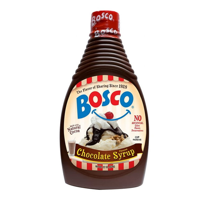 Bosco Chocolate Syrup, 22oz | Kosher for Passover | No High Fructose ...