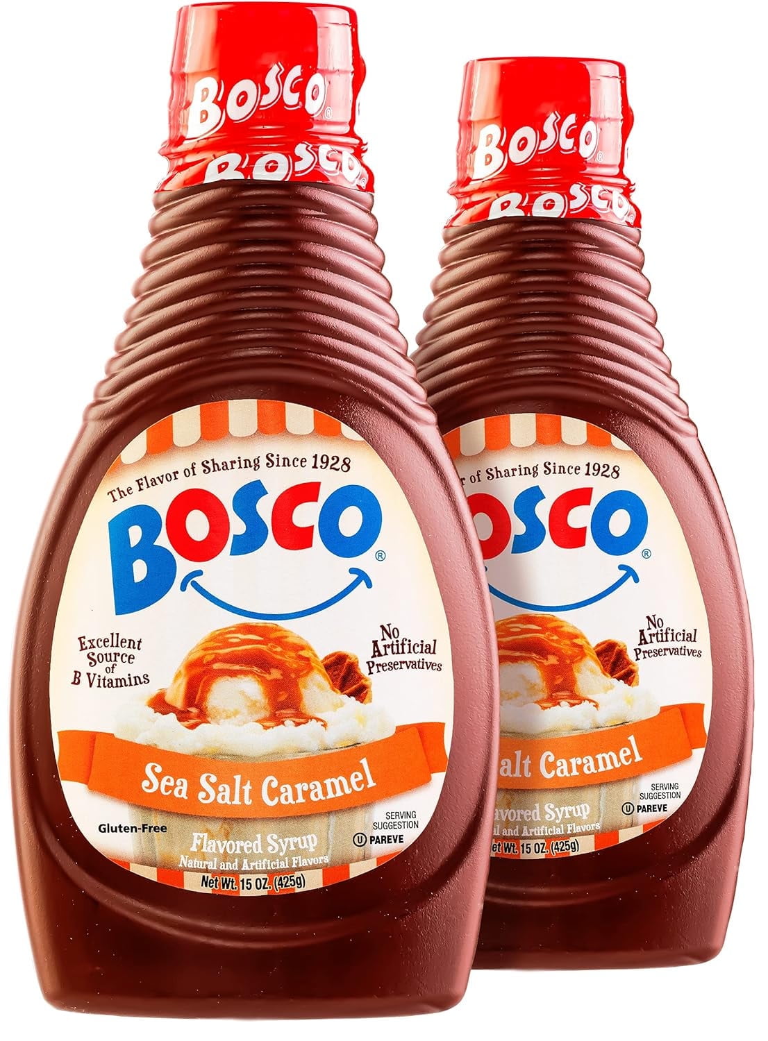 Bosco Sea Salt Caramel Syrup, Thick and Rich, Dessert and Drinks ...