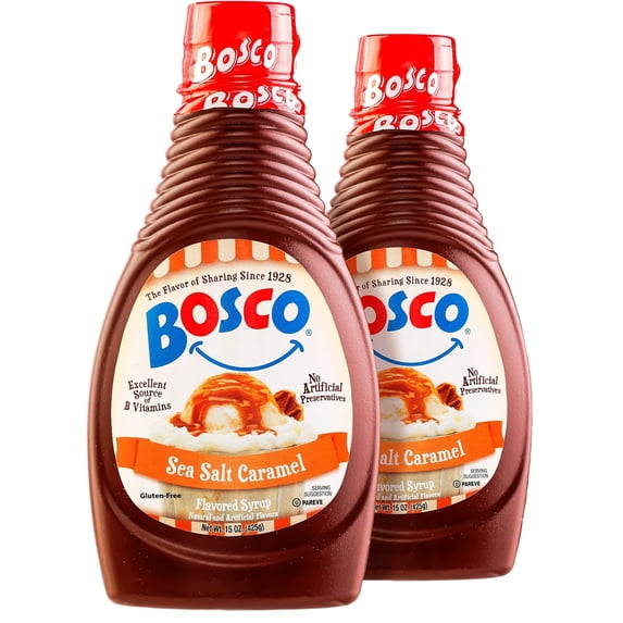 Bosco Sea Salt Caramel Syrup, Thick and Rich, Dessert and Drinks ...
