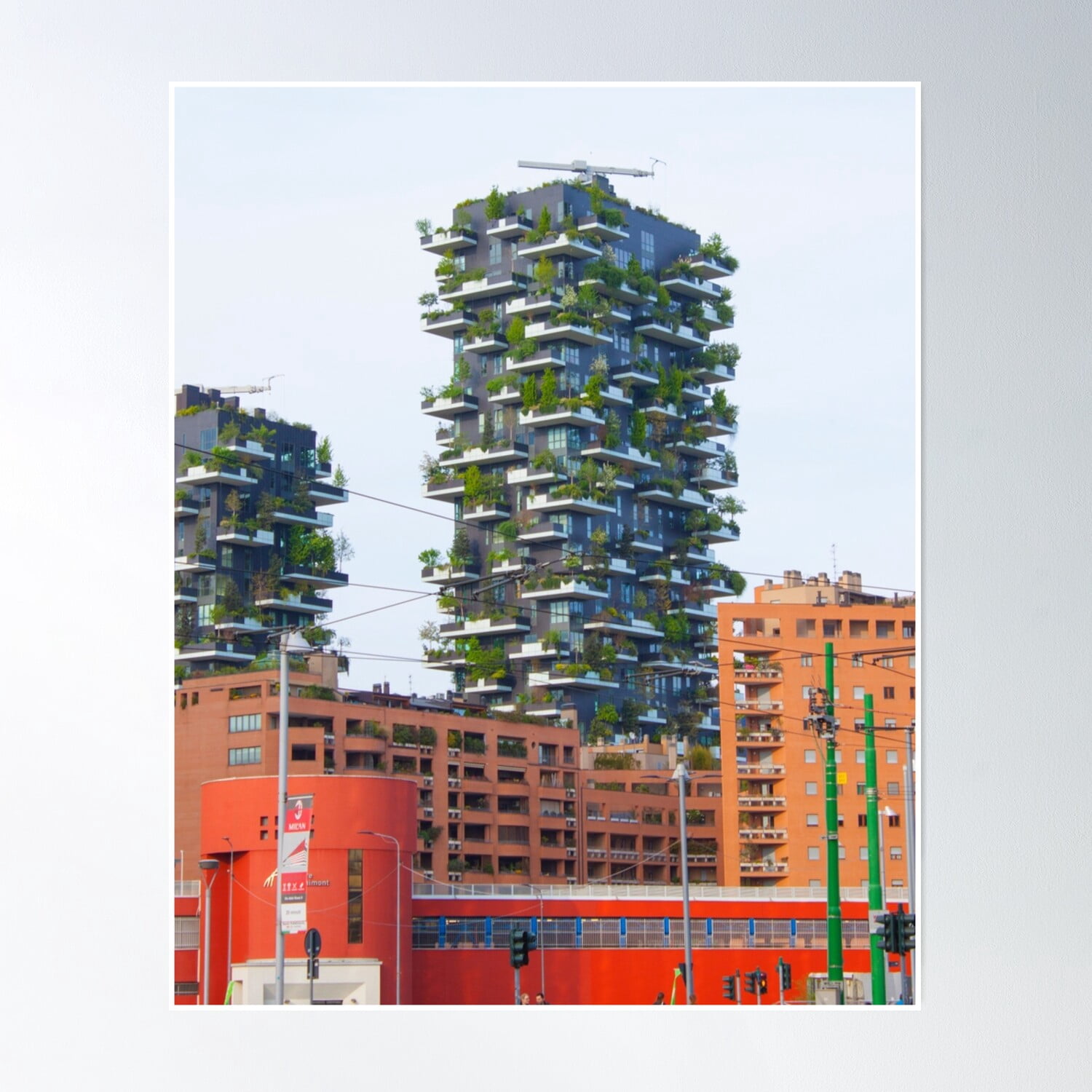 Bosco Verticale. Vertical Forest. Milan. Poster Wall Art, Modern Wall ...
