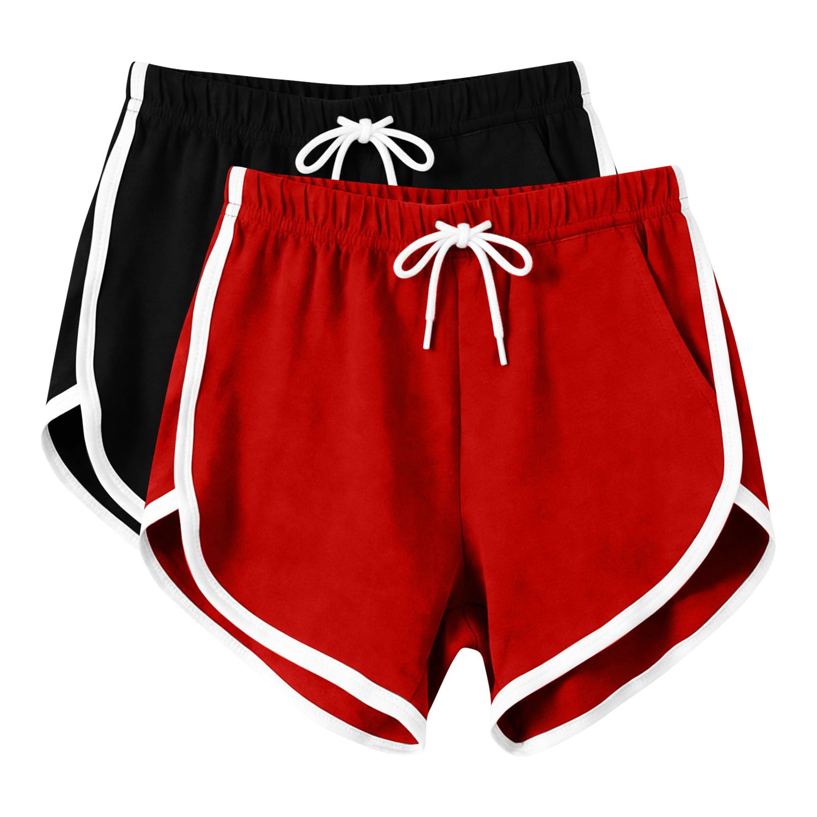 Bosfbaoi 2PC Summer Shorts for Women Retro Dolphin Shorts Running ...
