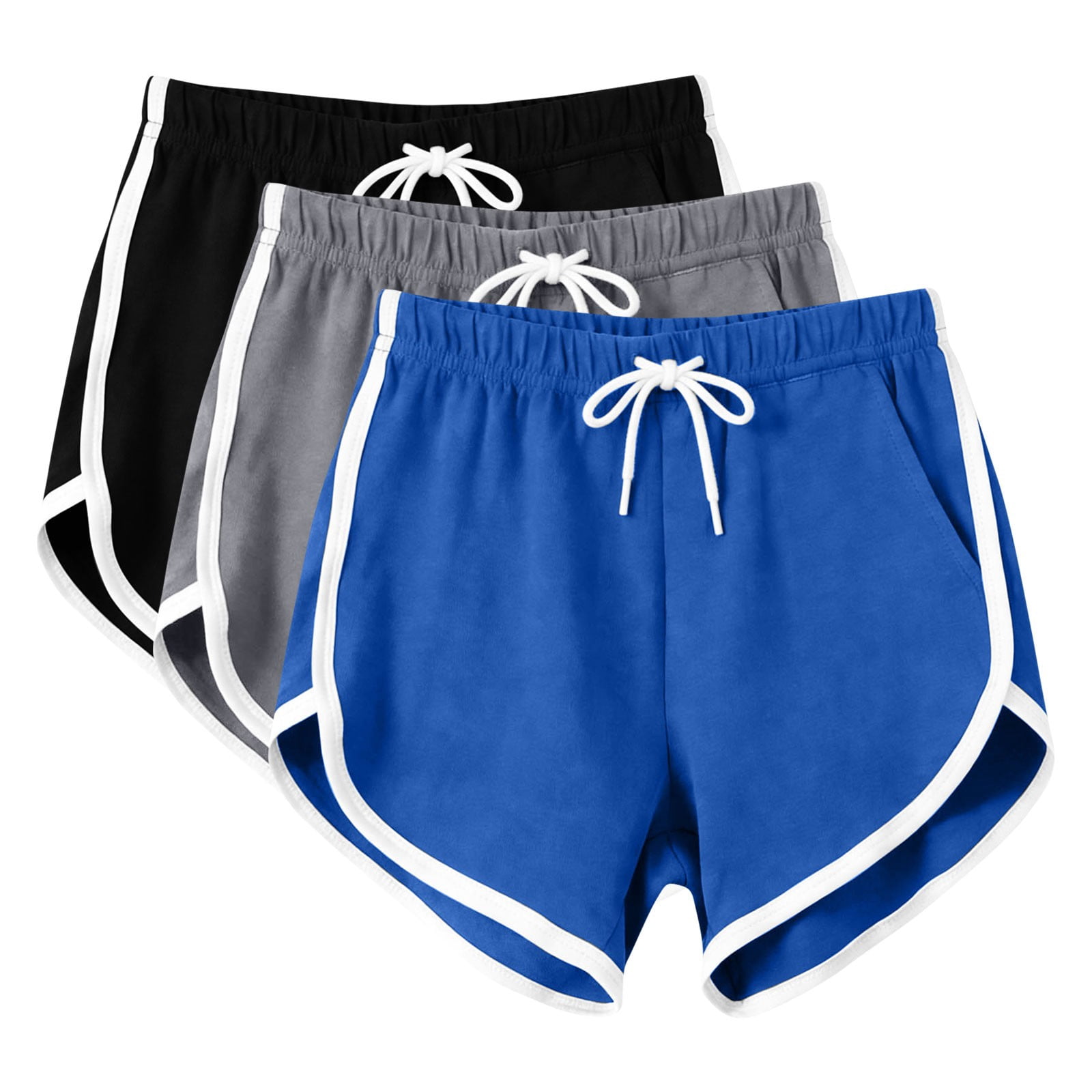 Bosfbaoi 3PC Summer Shorts for Women Retro Dolphin Shorts Running ...