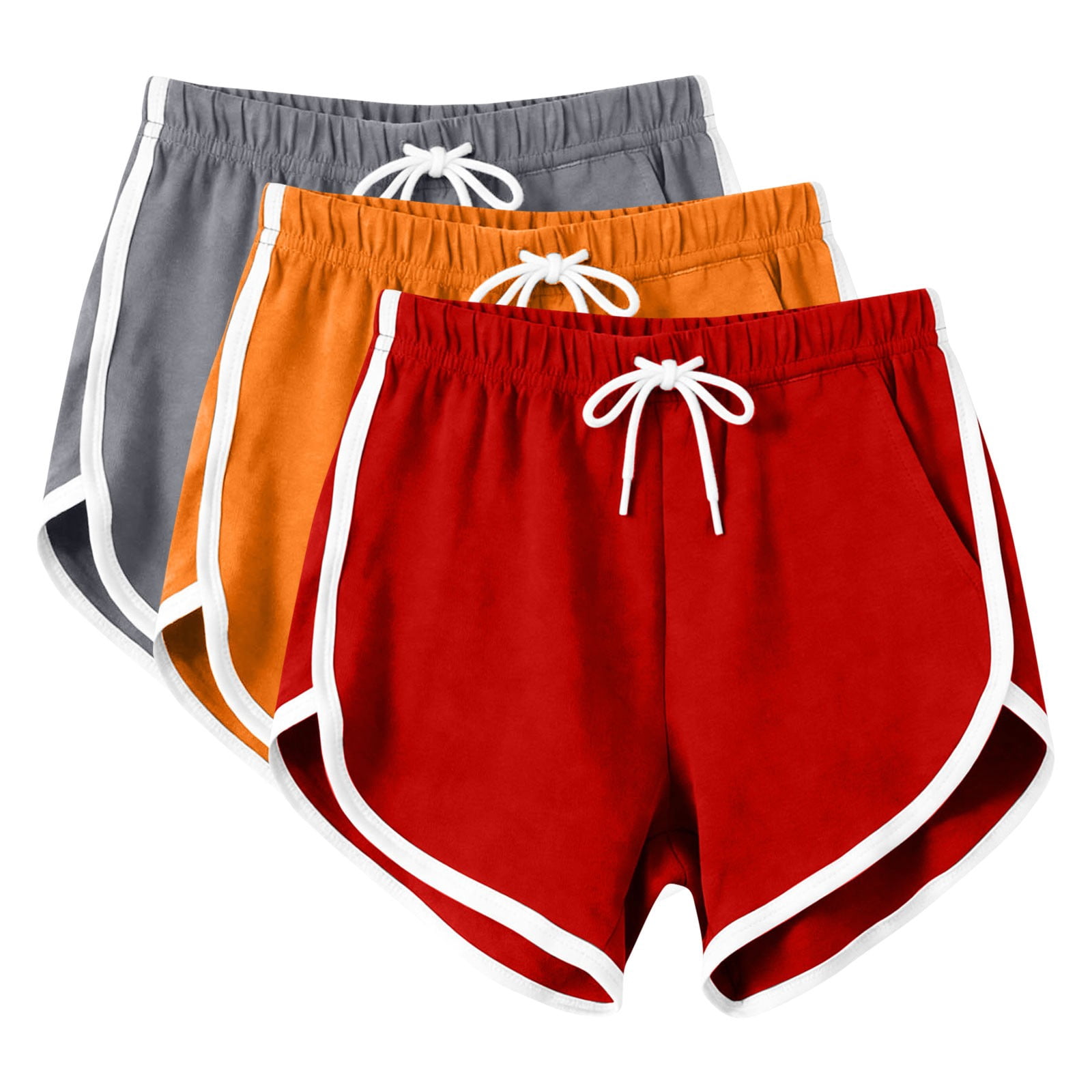 Bosfbaoi 3PC Summer Shorts for Women Retro Dolphin Shorts Running ...