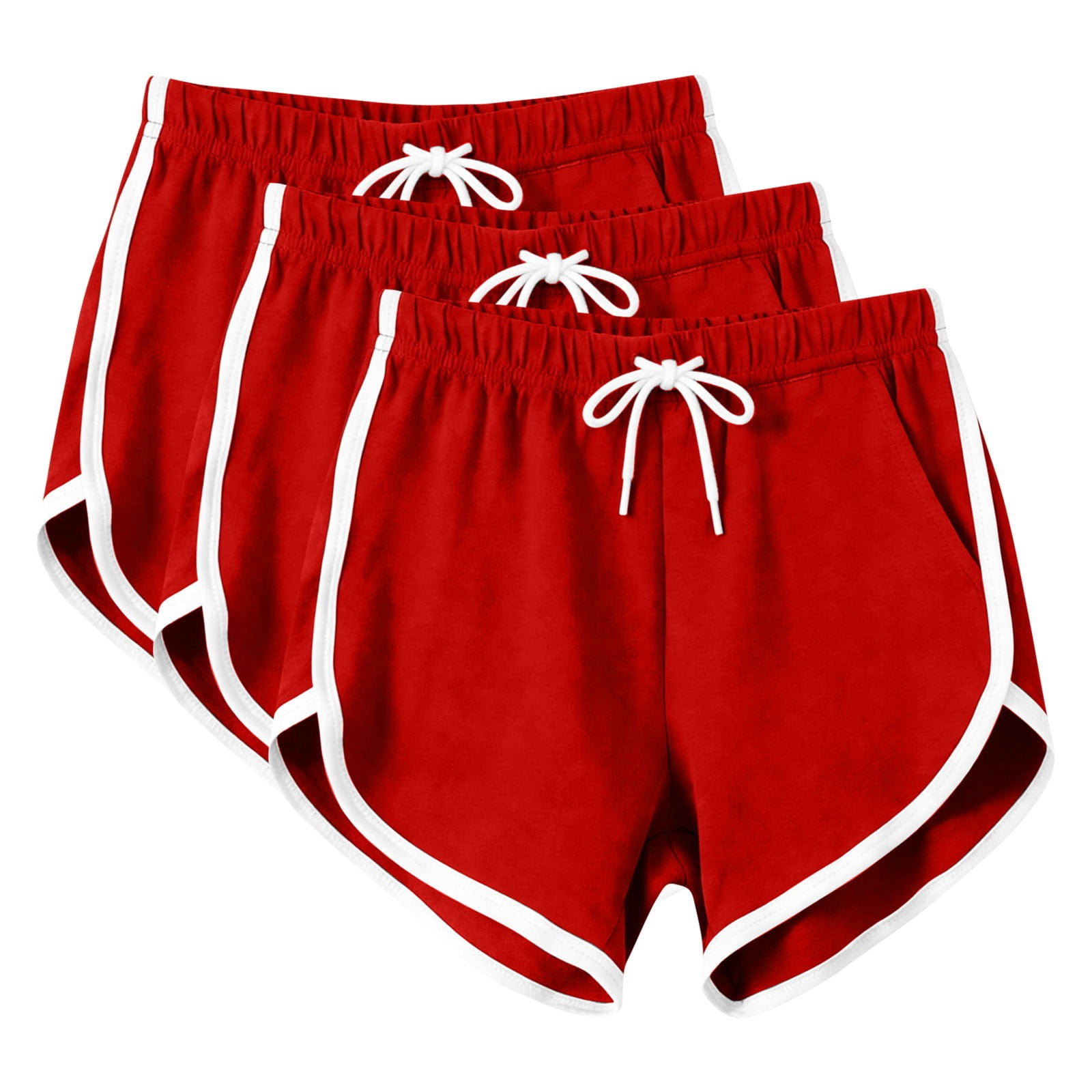 Bosfbaoi 3PC Summer Shorts for Women Retro Dolphin Shorts Running ...