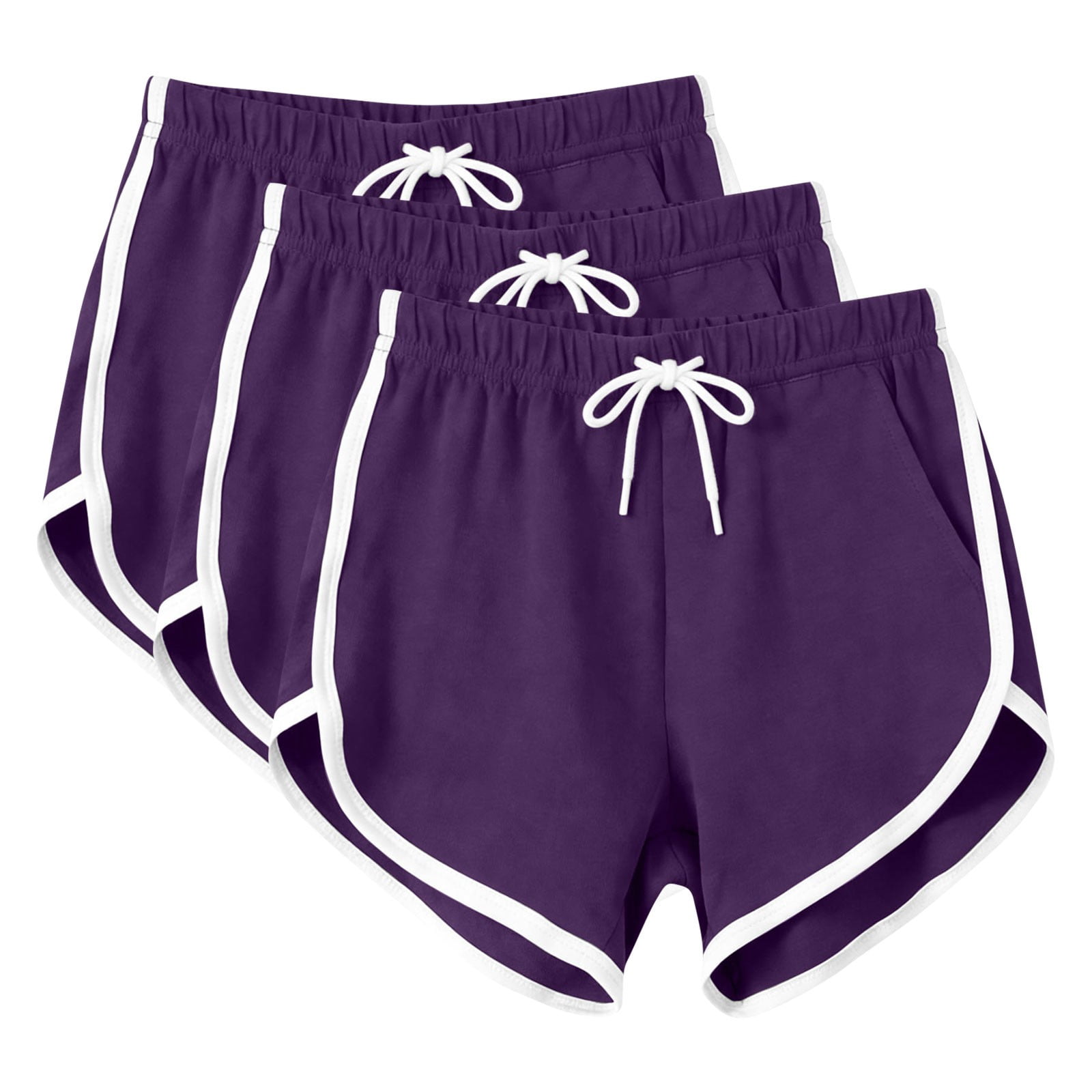 Bosfbaoi 3PC Summer Shorts for Women Retro Dolphin Shorts Running ...