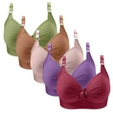 Bosfbaoi 5PCS Women Wirefree Bras for Women Full Coverage No Underwire ...
