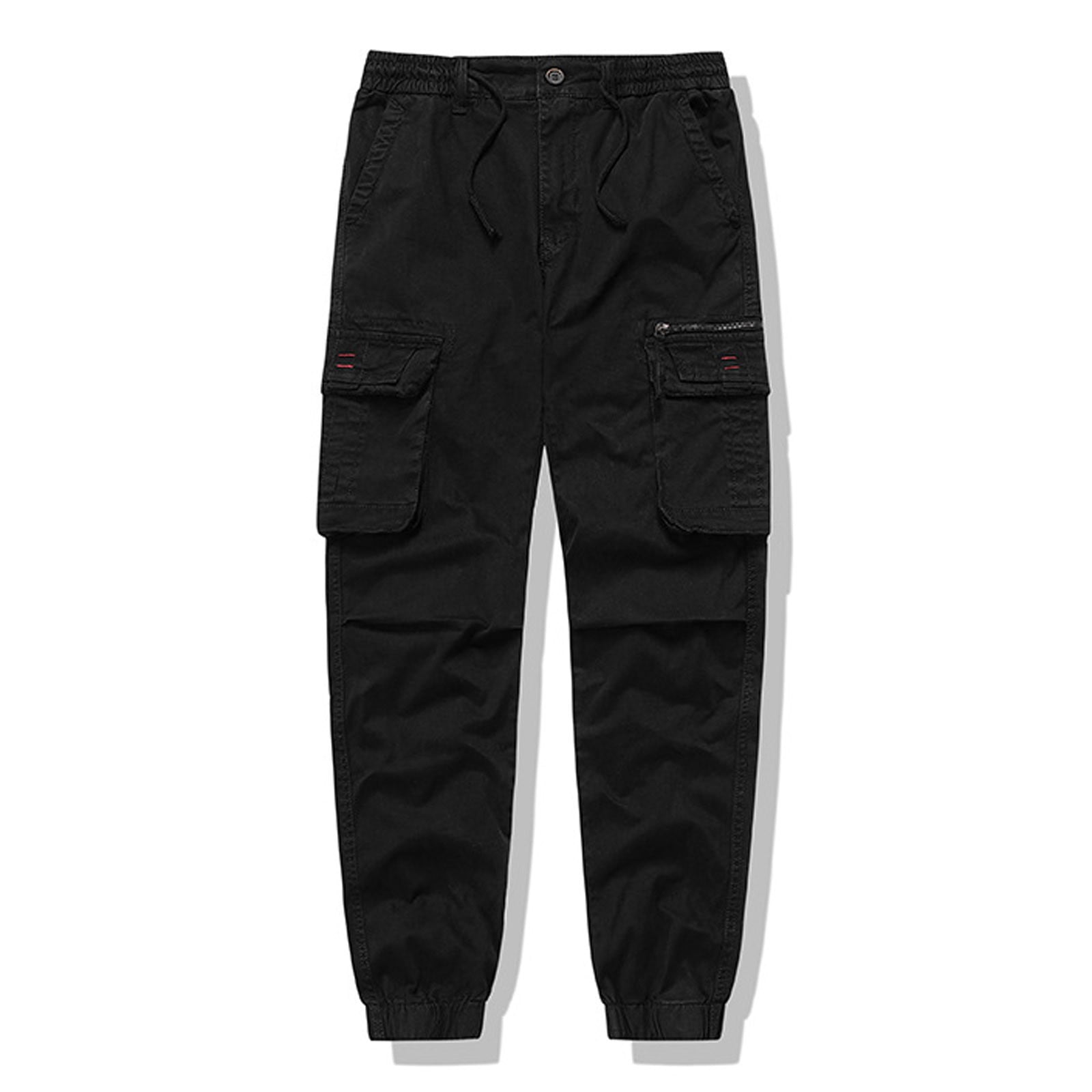 Bosfbaoi Cargo Pants for Men - Multi Pocket Utility Work Joggers with ...
