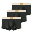 Bosfbaoi Men 3-Pack Cotton Underpants Boxers Large Size Solid Color ...