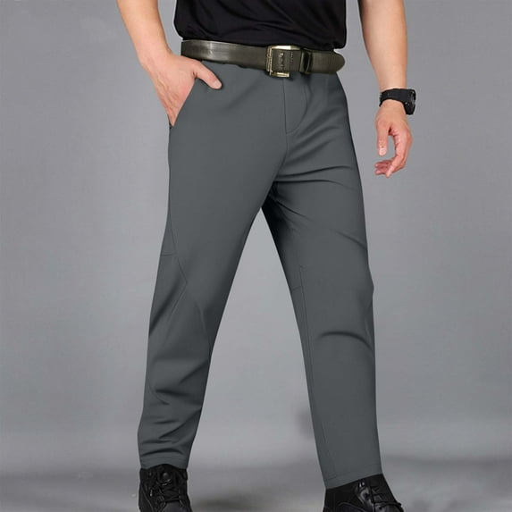 Bosfbaoi Men's Slim Fit Casual Pants - Stretchable Fabric, Elastic ...