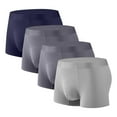 Bosfbaoi Mens 4-Pack Underpants Boxers Loose Fit Assorted Colors ...