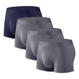 Bosfbaoi Mens 4-Pack Underpants Boxers Loose Fit Assorted Colors ...
