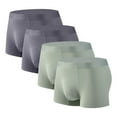 Bosfbaoi Mens 4-Pack Underpants Boxers Loose Fit Assorted Colors ...