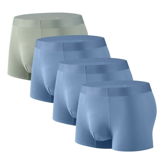 Bosfbaoi Mens 4-Pack Underpants Boxers Loose Fit Assorted Colors ...