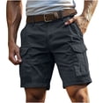 Bosfbaoi Plus Size Cargo Shorts for Men Classic Fit Multi-Pocket Casual ...