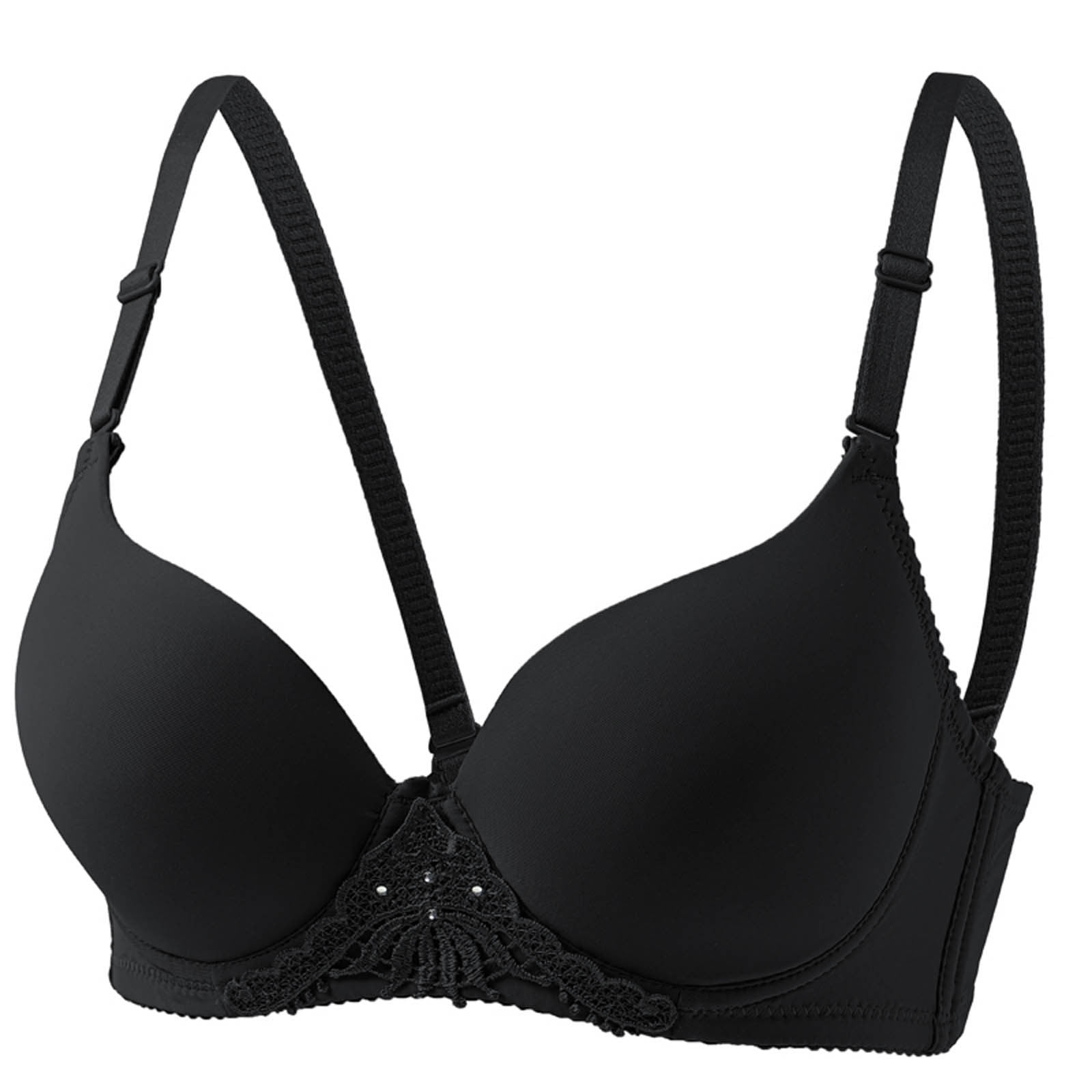Bosfbaoi Women's Bra Solid Color Seamless Underwear Underwire Design ...