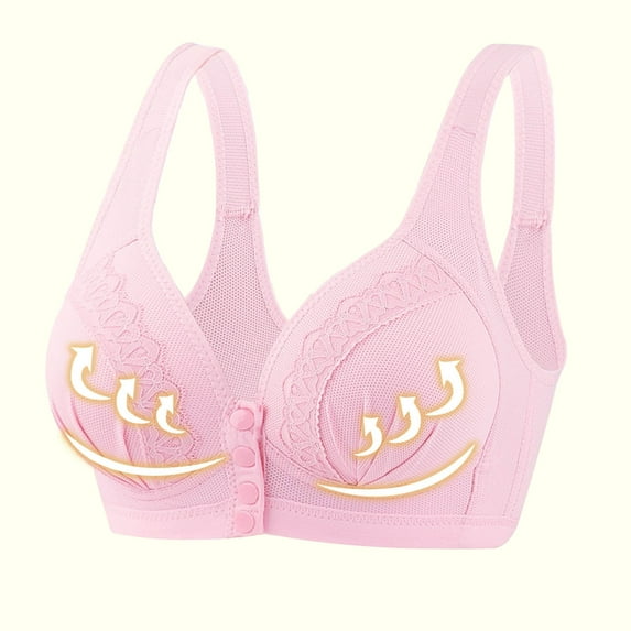 Bosfbaoi Women's Front Closure Full Coverage Wirefree Posture Back Plus ...
