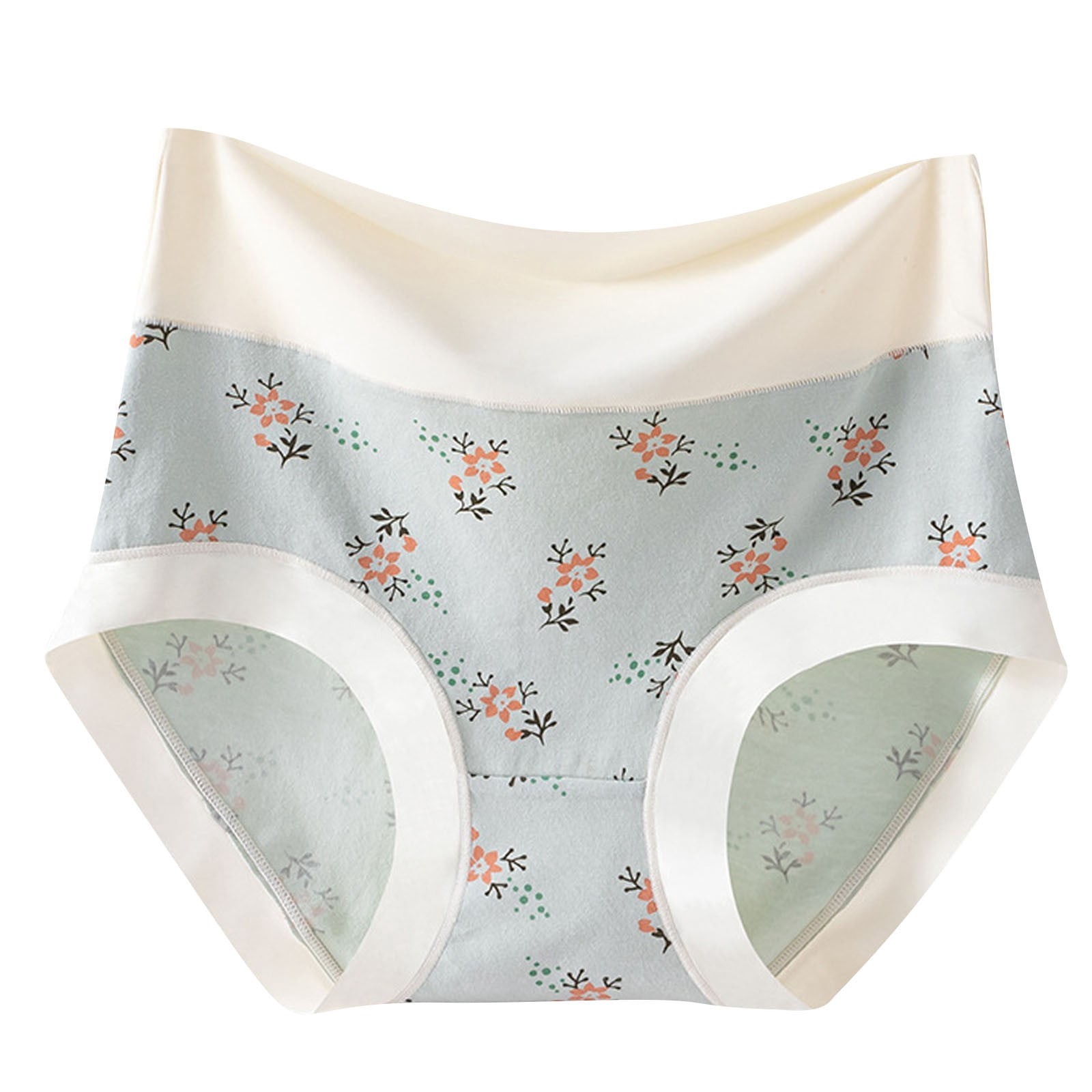 Bosfbaoi Women's Underwear - High-Waisted Floral Print Briefs ...