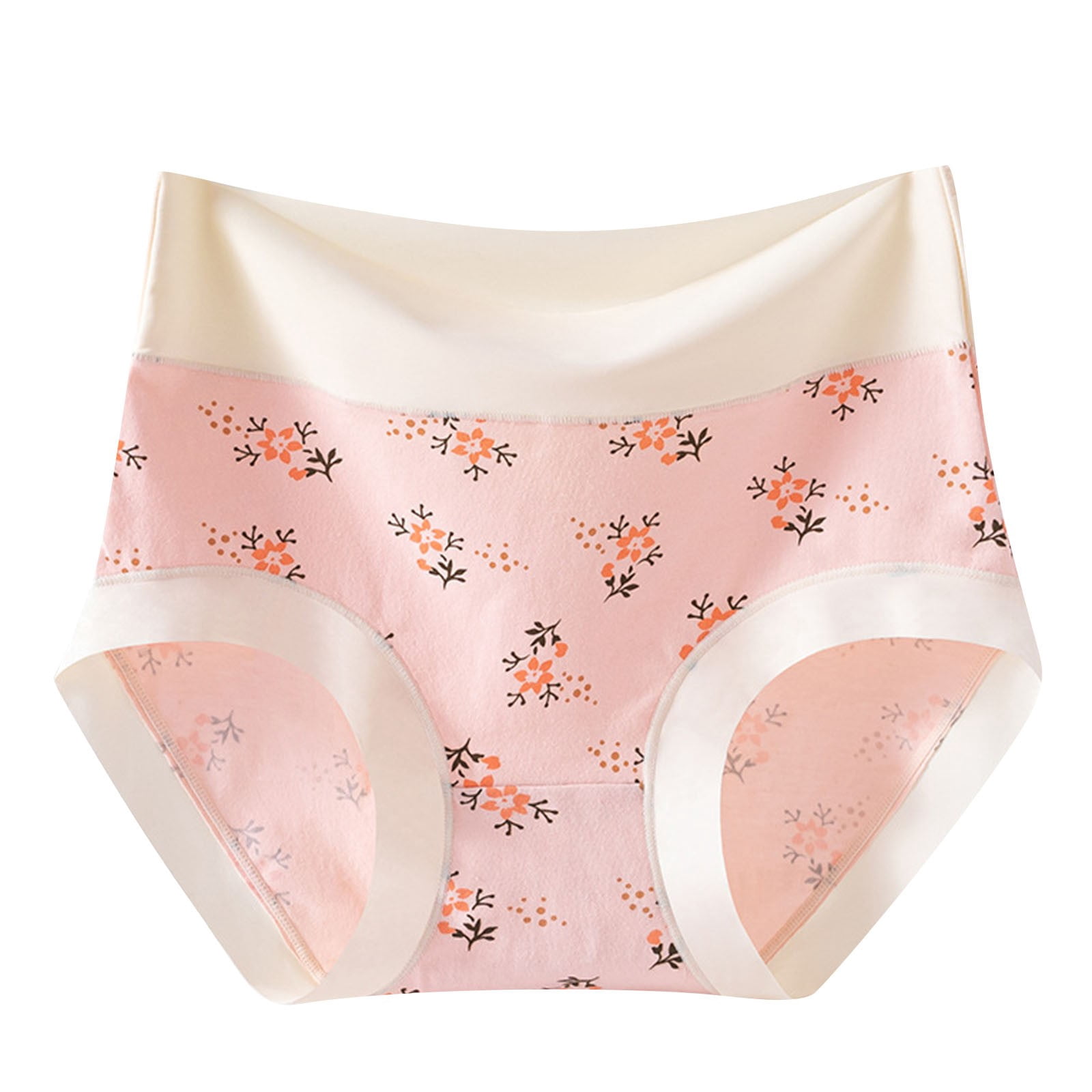 Bosfbaoi Women's Underwear - High-Waisted Floral Print Briefs ...