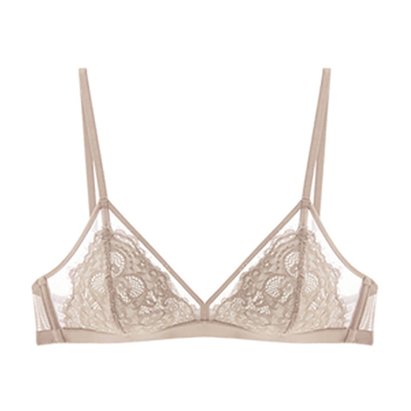 Bosfbaoi Womens Bra No Underwire Lace Unlined Demi Triangle Bralettes ...