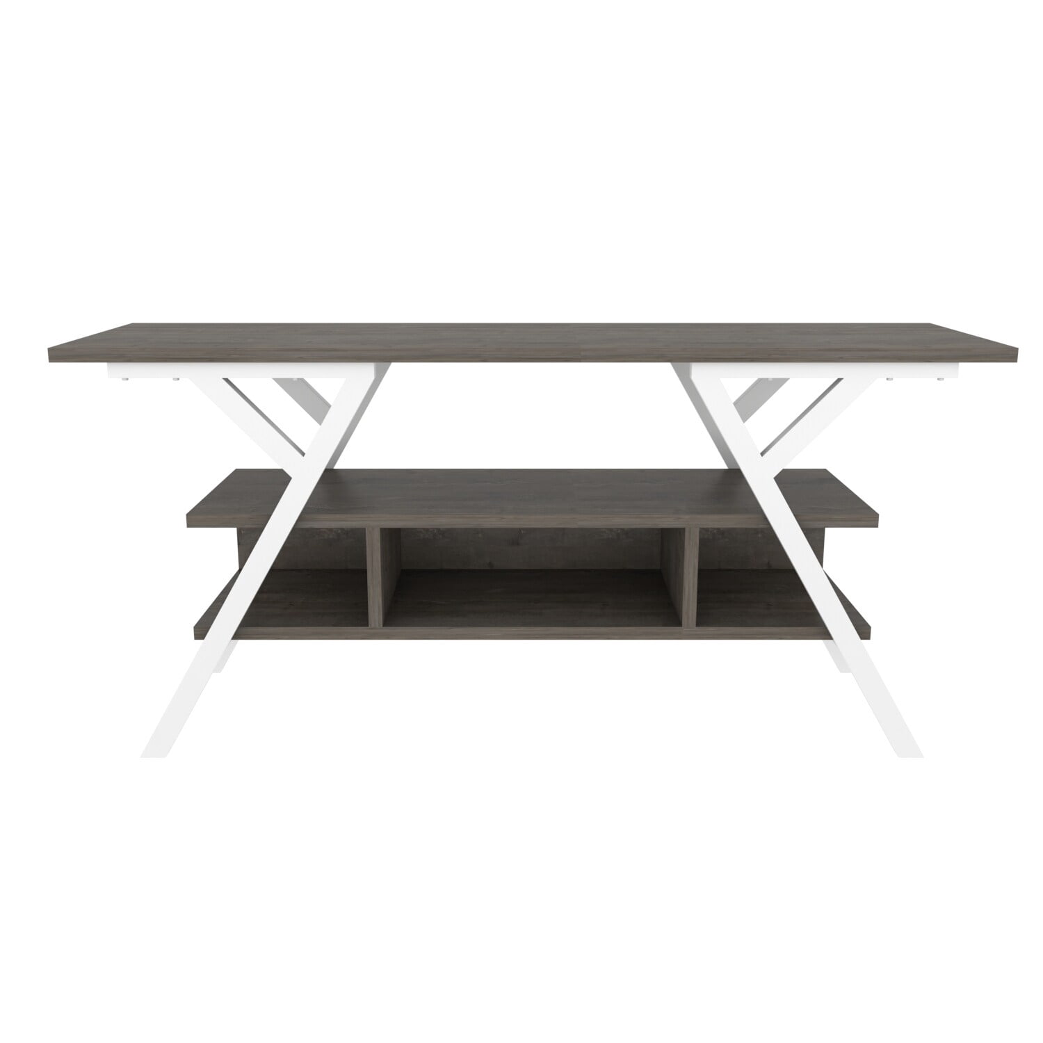 Bosfori Minerva Tv Stand White - Dark Coffee - Walmart.com