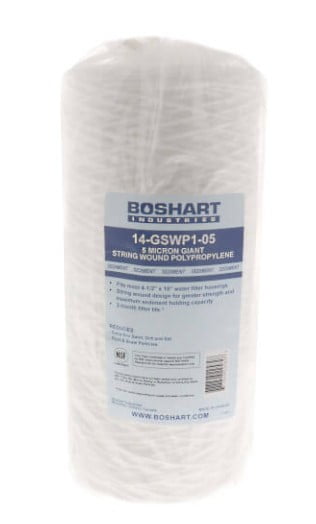 Boshart 14-GSWP1-50 String Wound Sediment Filter Cartridge, 4.5" x 10 ...