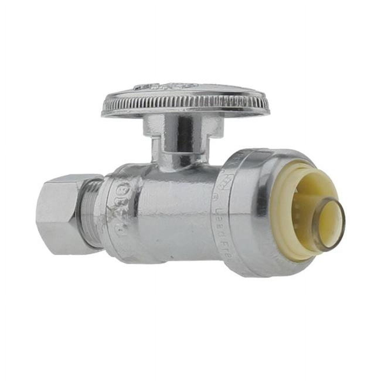 Boshart PENL-SV10PF-S 0.5 x 0.38 in. Stop Valve Connection Push ...