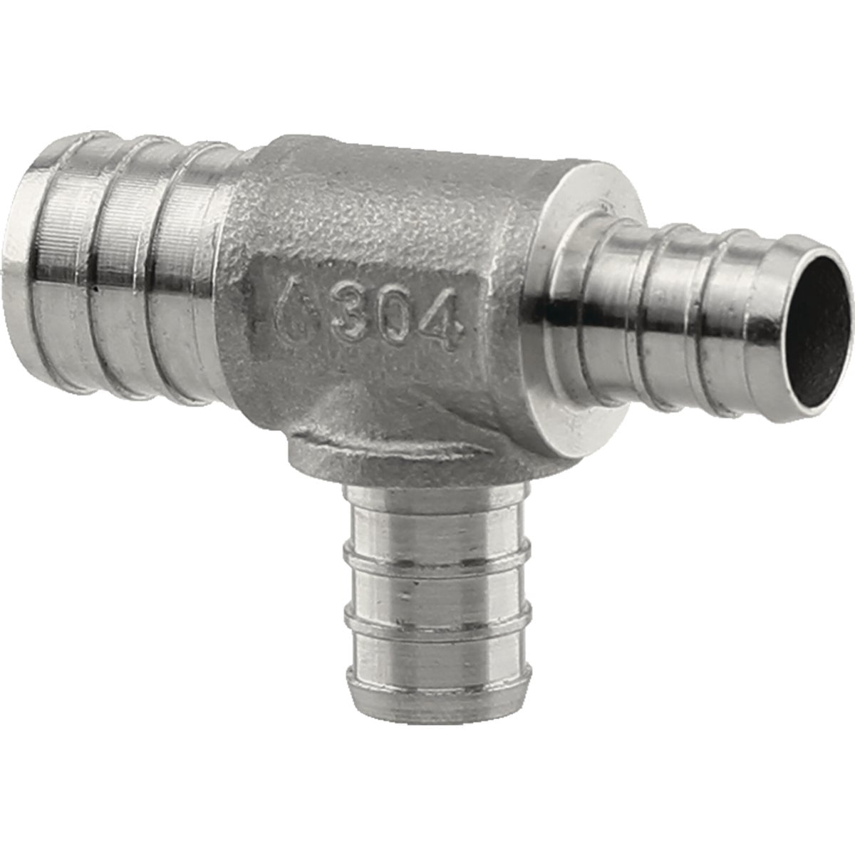 PlumbEeze 3/4 In. x 1/2 In. x 1/2 In. Stainless Steel PEX Tee PE-PS ...