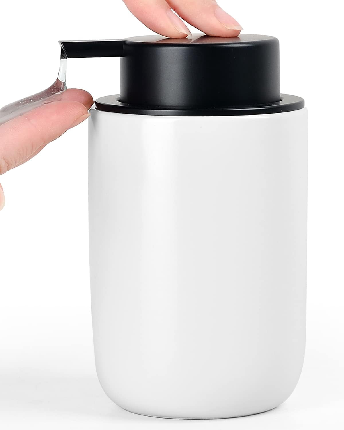 BosilunLlife Lotion Pump Dispenser - Bathroom Soap Dispenser White ...