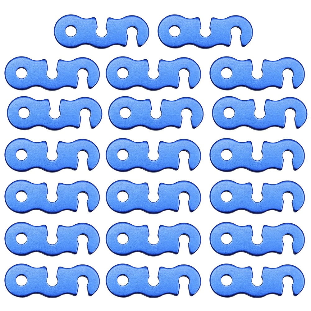 Bosisa 10/20Pcs Camping Tent Wind Rope Buckle Aluminum Alloy S-Shaped ...