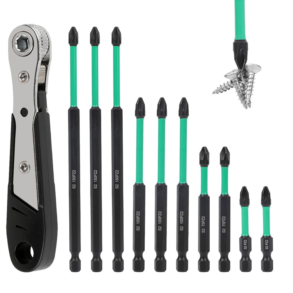Bosisa 10Pcs For Pz2 Magnetic Driver Bits Heavy Duty Long For Pozidriv ...