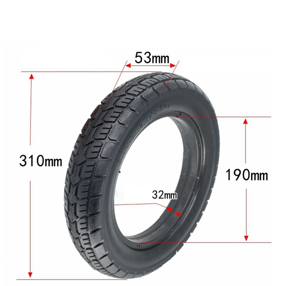 Bosisa 12 Inch Solid Tyre 12 1/2x2 1/4(64-203) For E-Bike Scooter 12 ...