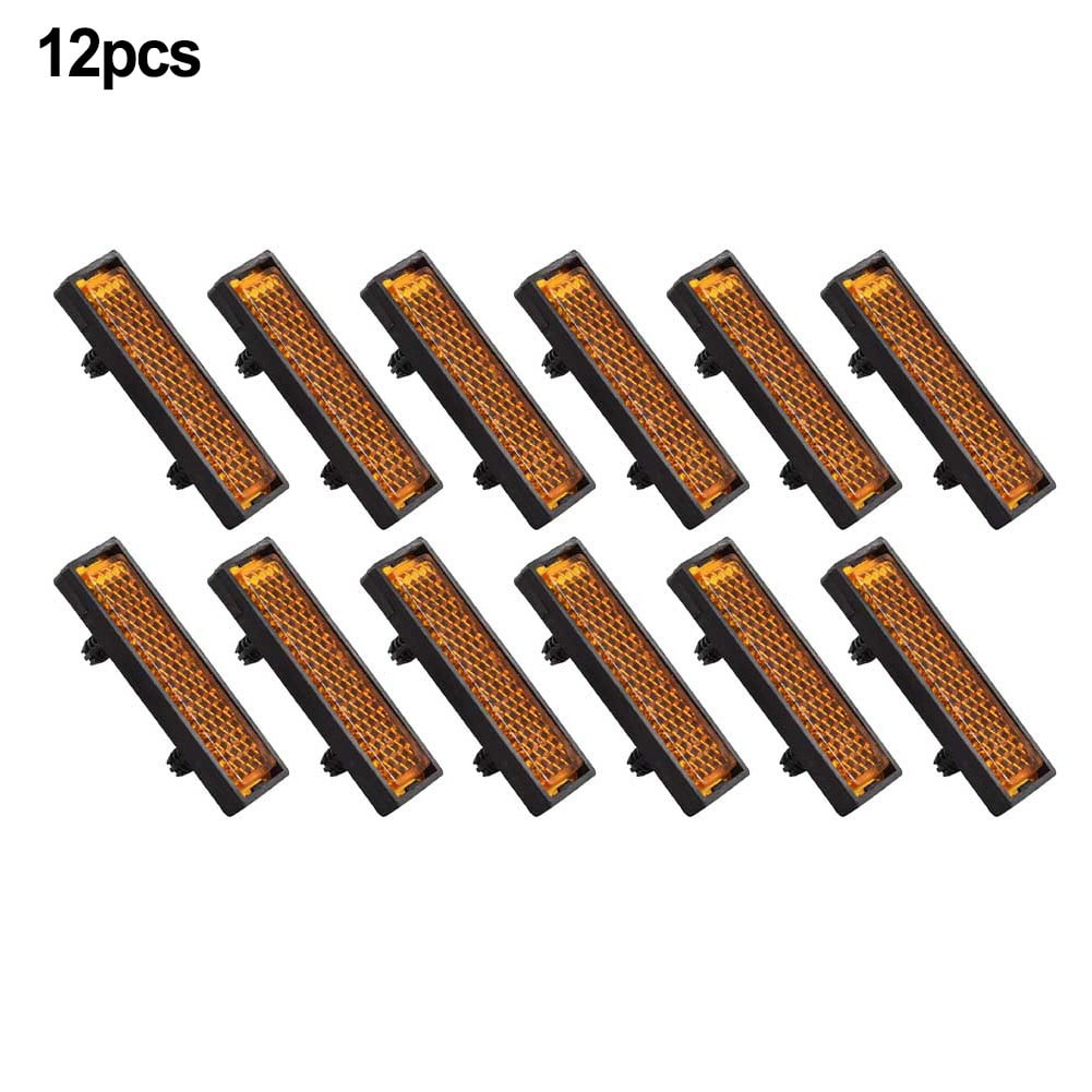 Bosisa 12Pcs Bike Reflectors Waterproof Plastic Yellow Bicycle Pedal ...