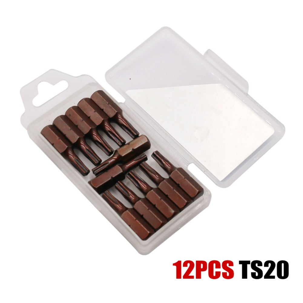Bosisa 12Pcs Hex Shank Magnetic Five-Point Torx Screwdriver Bits With ...