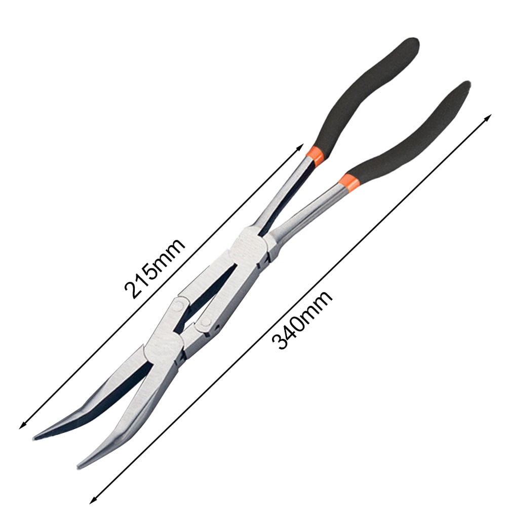 Bosisa 13 Inch Double Joint Extended Needle Nose Pliers Clamping Pliers ...