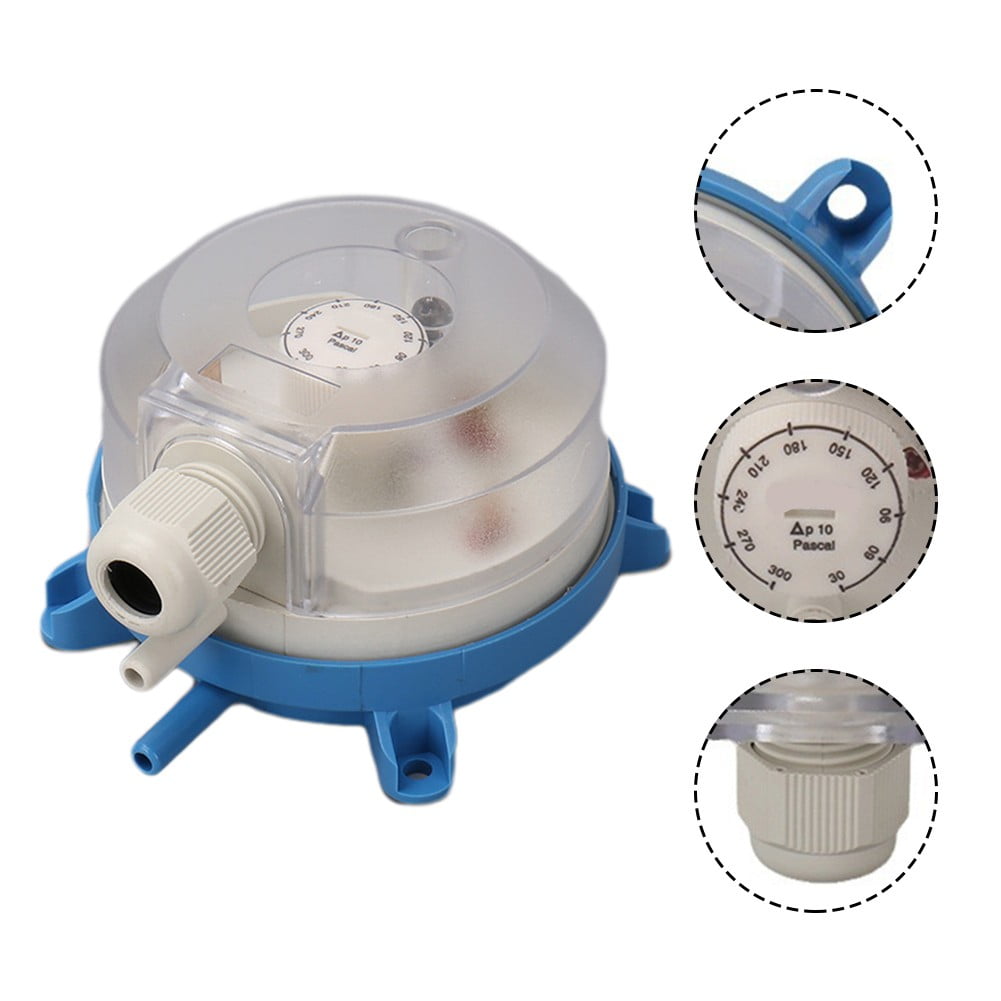 Bosisa 1Pc 20-500Pa Adjustable Air Differential Pressure Switch Wind Gauge Sensor - Walmart.com