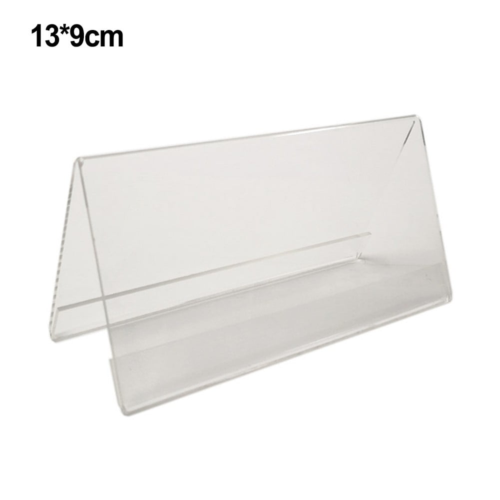 Bosisa 1Pc Sign Display Stand Acrylic Price Tag Holder Transparent ...