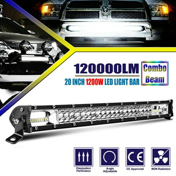 SuperATV 20" Straight Double-Row Light Bar Includes 1.875 inch Cage ...