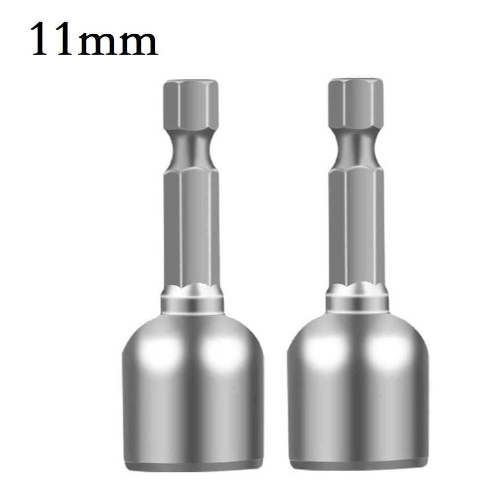 Bosisa 2Pcs 6-13Mm Socket Magnetic Nut Screwdriver 1/4In Hex Electric ...
