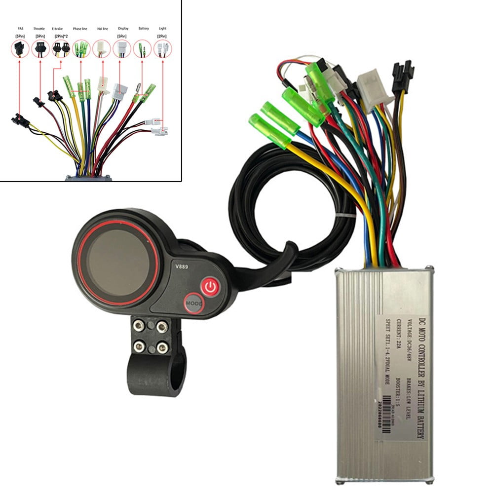Bosisa 36/48V 22A 500/750W Controller+Display For For For Kugoo Electric Scooter E-Bike ...