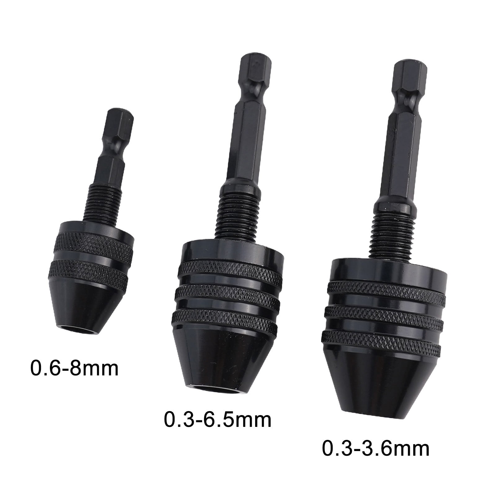 Bosisa 3Pcs Keyless Chuck Conversion Hex Shank Adapter Drill Bit Quick ...