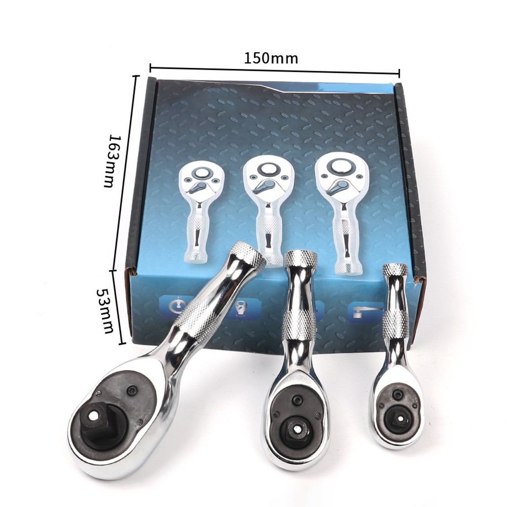 Bosisa 3Pcs72 Teeth Quick Socket Ratchet Wrench Spanner 1/4 3/8 1/2 ...