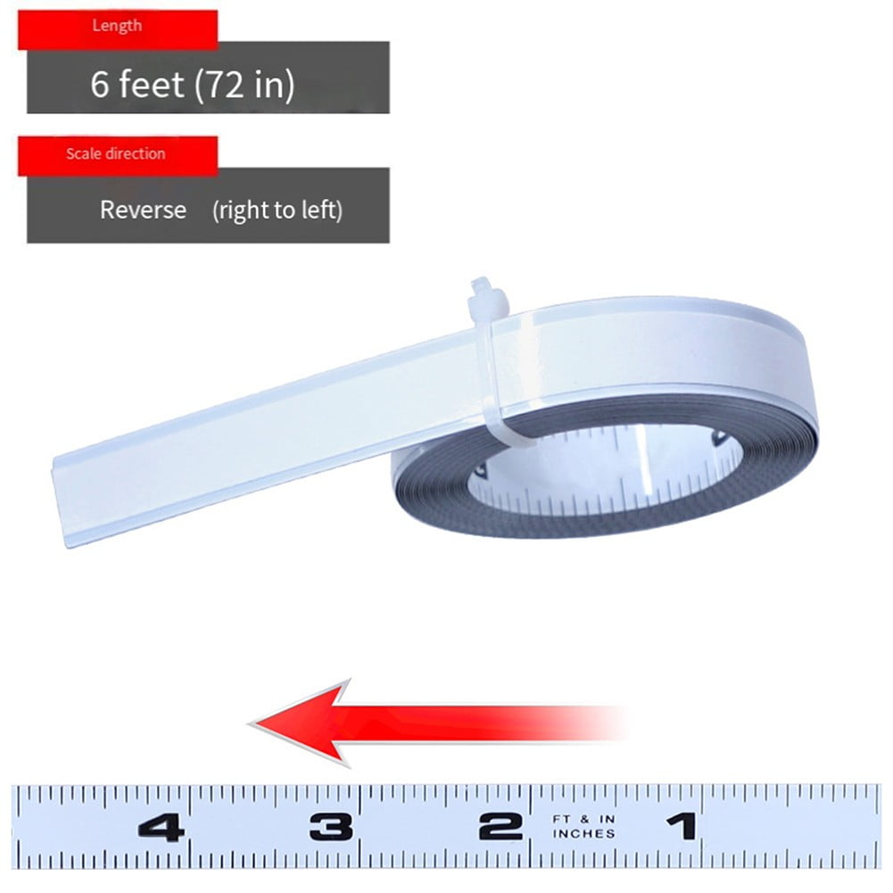 Bosisa 4-12Ft Metric Carbon Steel Ruler For T-Track Router Table Saw ...