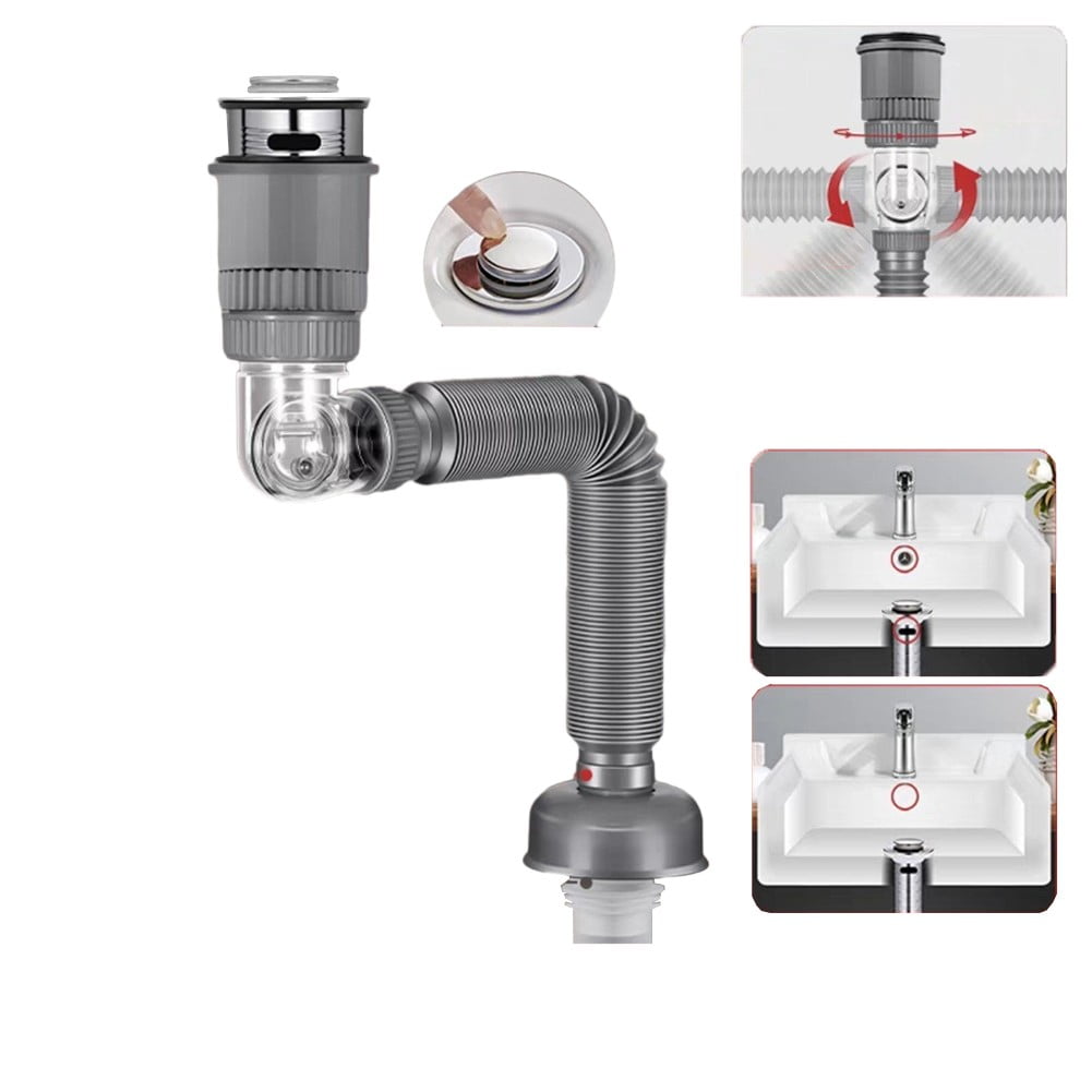 Bosisa 40/50Cm Cm Bathroom Stainless Steel Sink Siphon Useful Waste ...